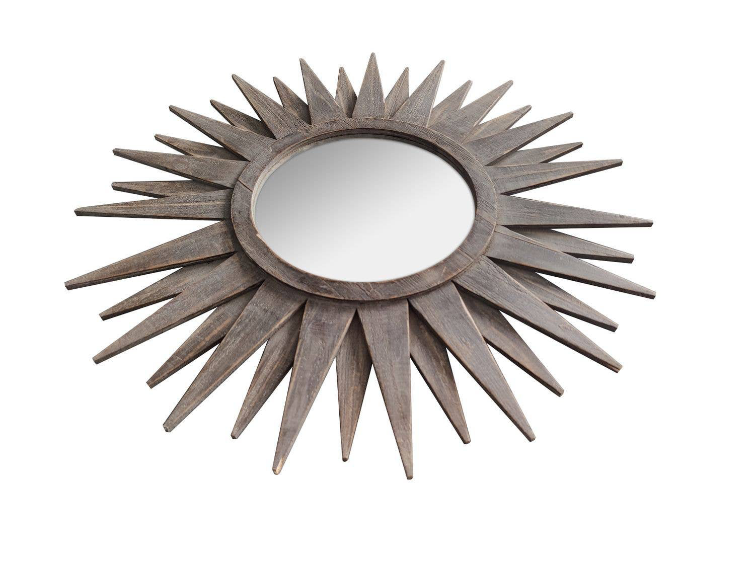 Gracie Oaks Wooden Sunburst Wall Mirror - Wayfair Canada