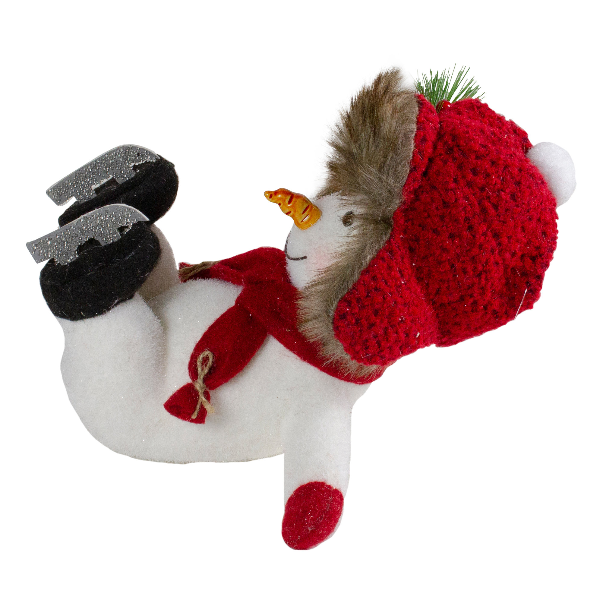 Northlight Seasonal 10" Fallen Ice Skating Snowman Christmas Figure ...