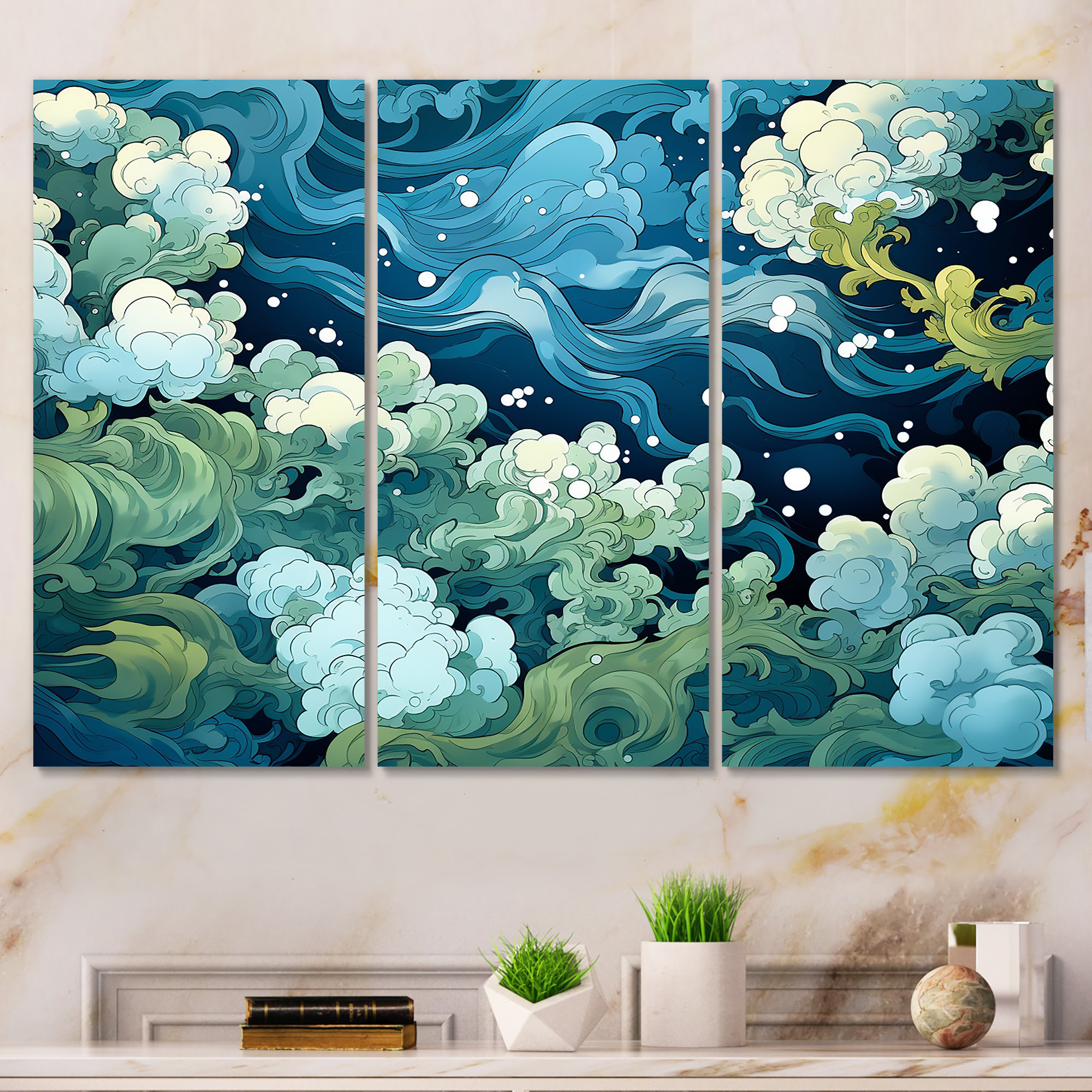 Red Barrel Studio® Jungle River Collage At Night 1 - Jungle Wall Art ...