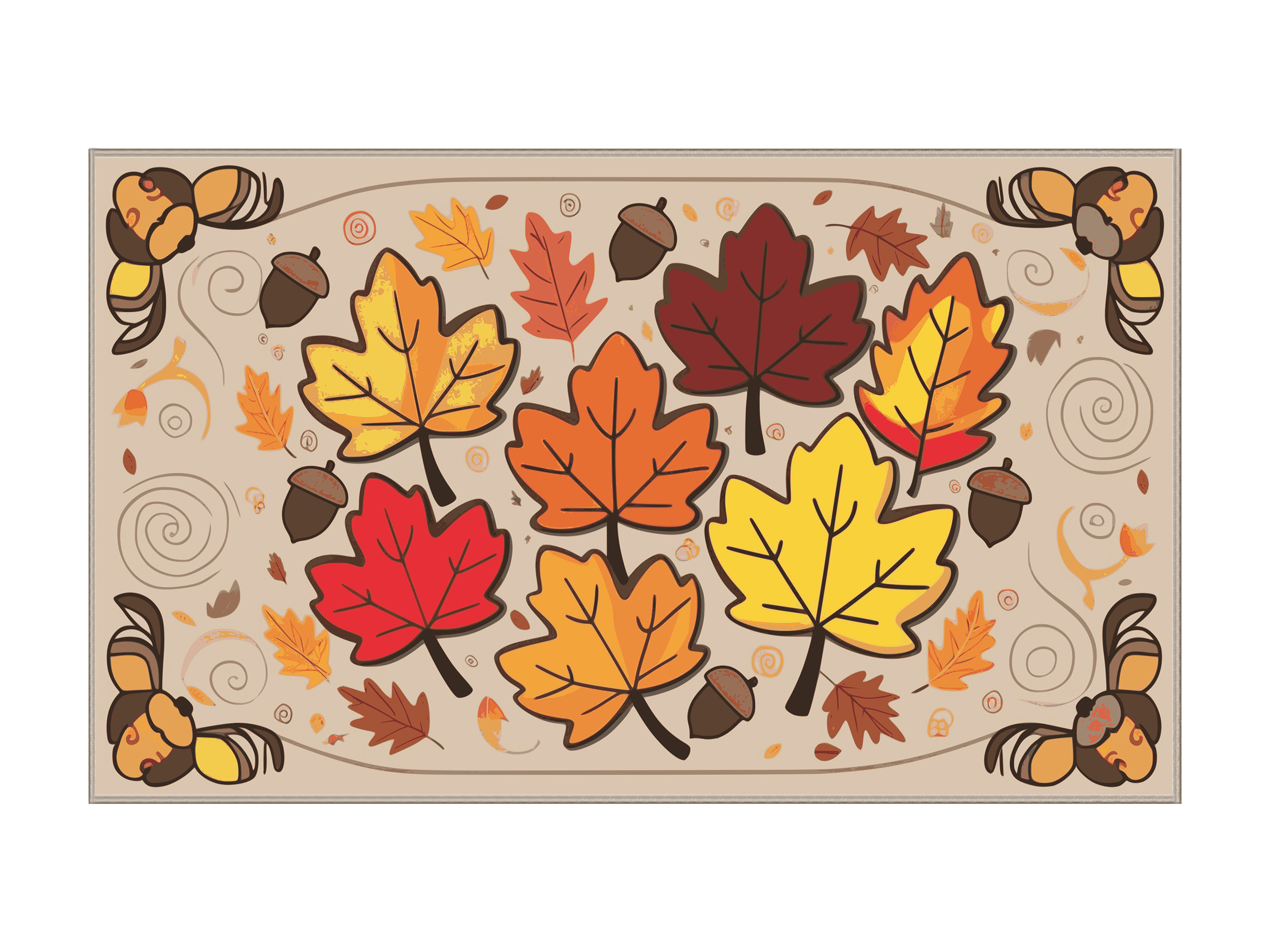 East Urban Home Washable Thanksgiving Fall Season Holiday Rug | Wayfair