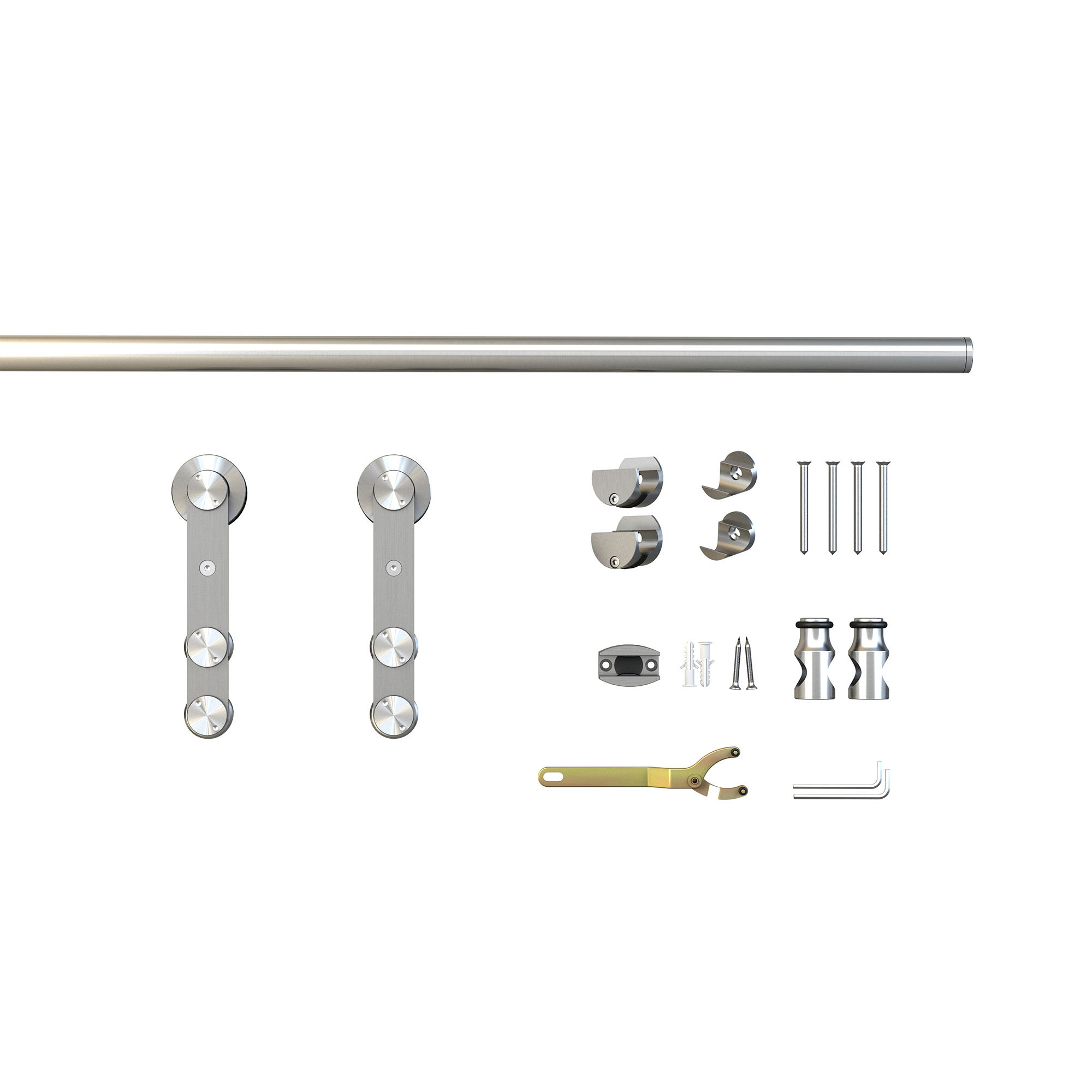 American Pro Decor 7875 in Sliding Rolling Door Hardware Kit for Single ...