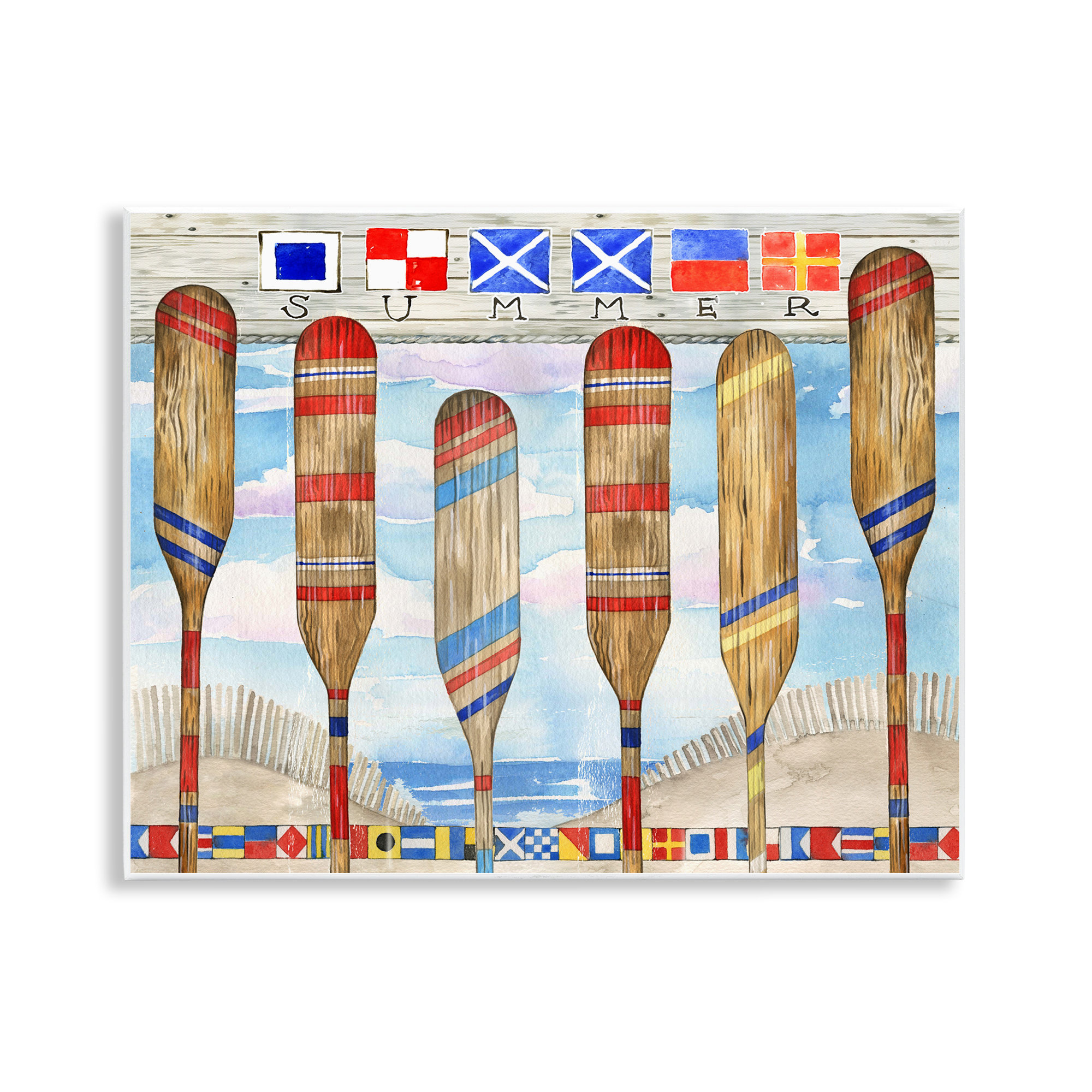 Breakwater Bay Nautical Flags & Paddles Wall Plaque Art by Ronnie ...