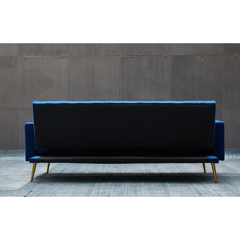 Mercer41 Verdeen 74'' Velvet Square Arm Sofa & Reviews | Wayfair