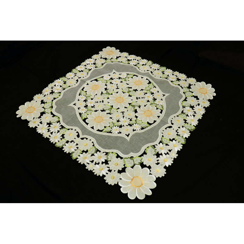 August Grove® Fairground Floral Square Table Topper | Wayfair