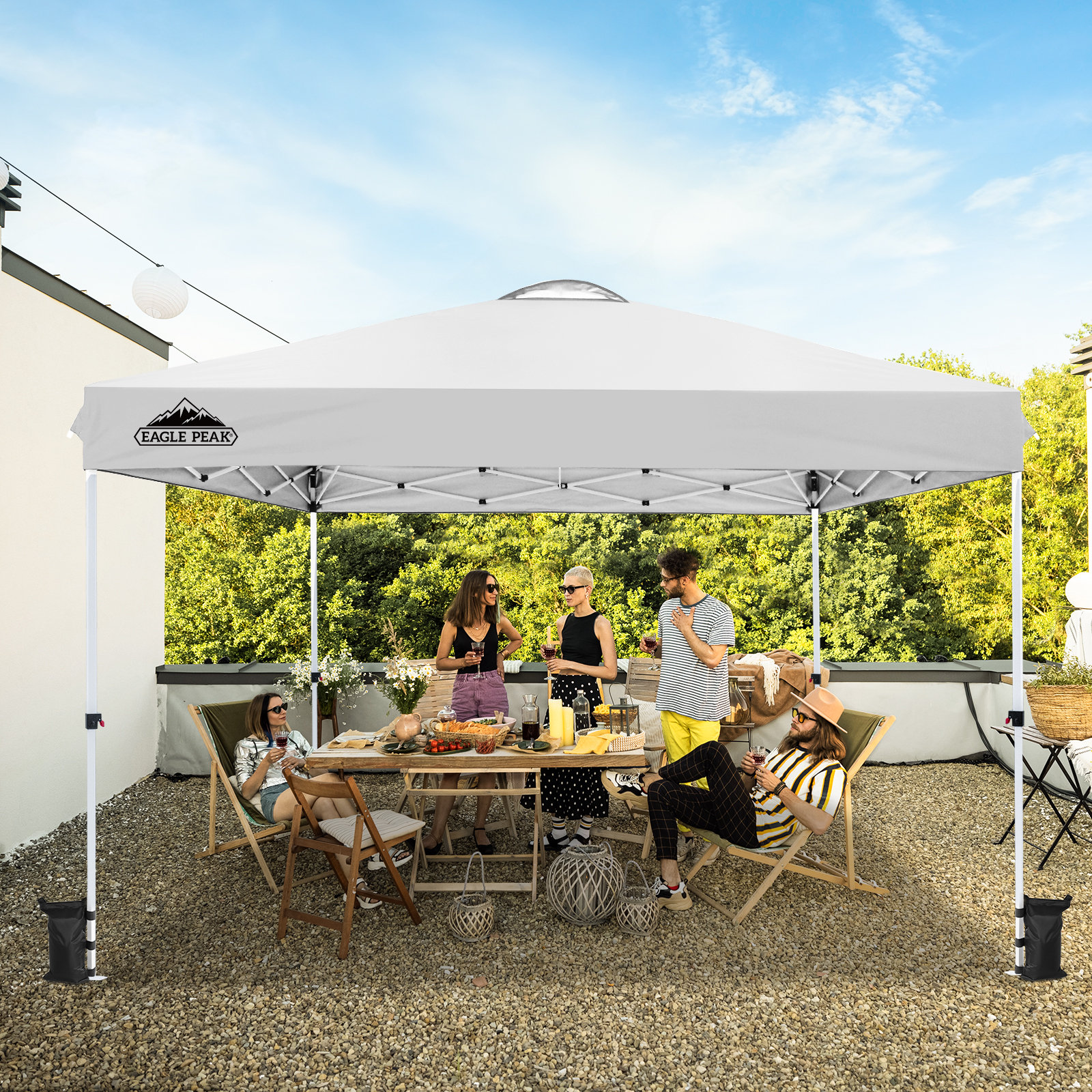 EAGLE PEAK Pop Up Canopies 12 Ft. W x 12 Ft. D Steel Pop-Up Canopy ...