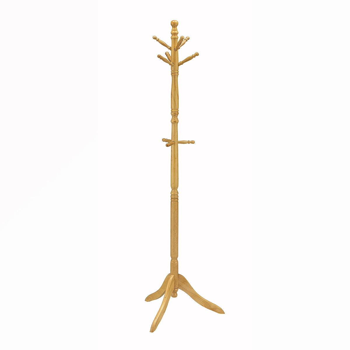 Charlton Home Traditional Twisted-Post Coat Rack for Entryway ...