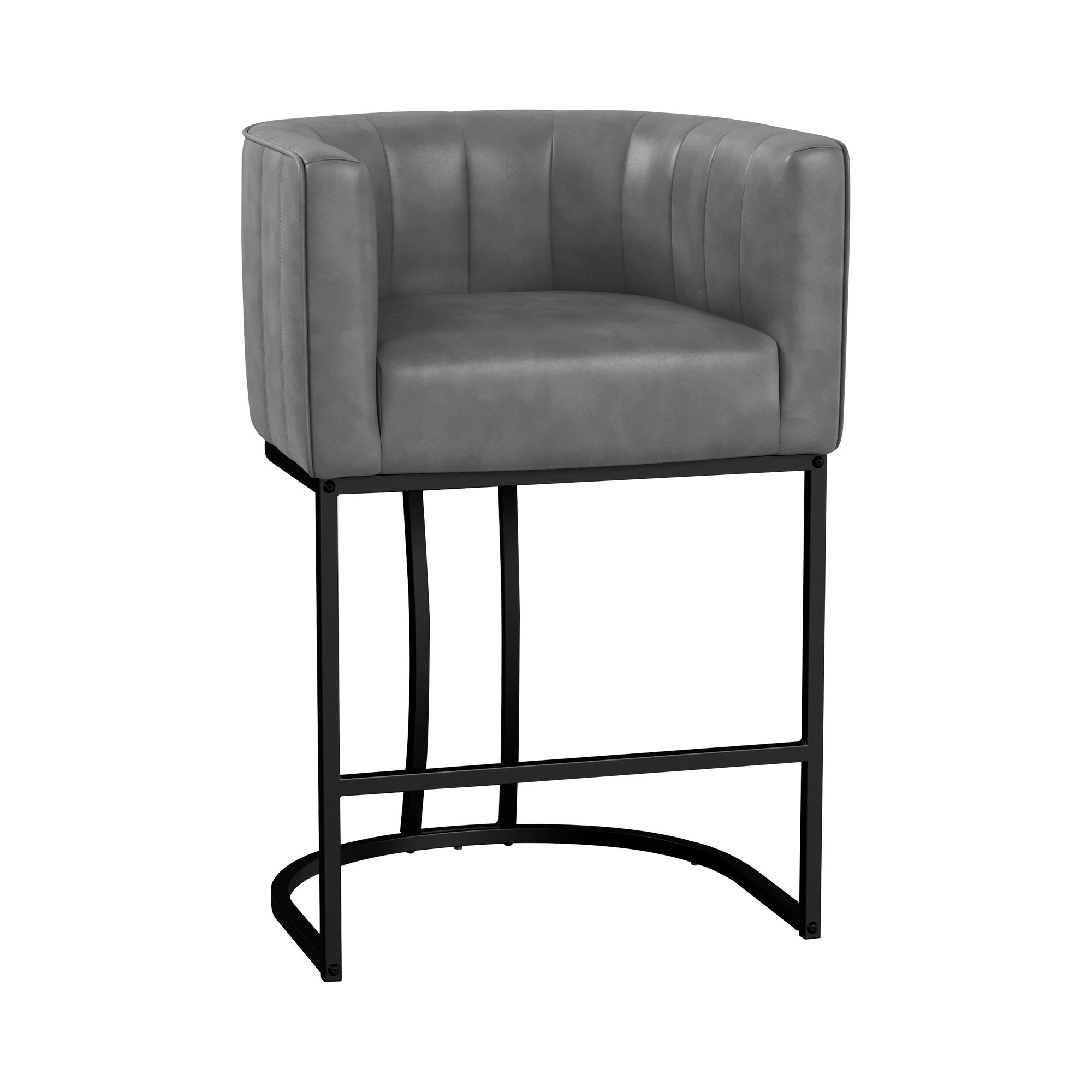 Ivy Bronx 26.4" H Counter Height Bar Stools, Modern Barrel Counter ...