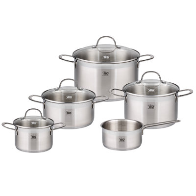 ELO Top 5 Pieces Stainless Steel Cookware Set & Reviews | Wayfair.co.uk