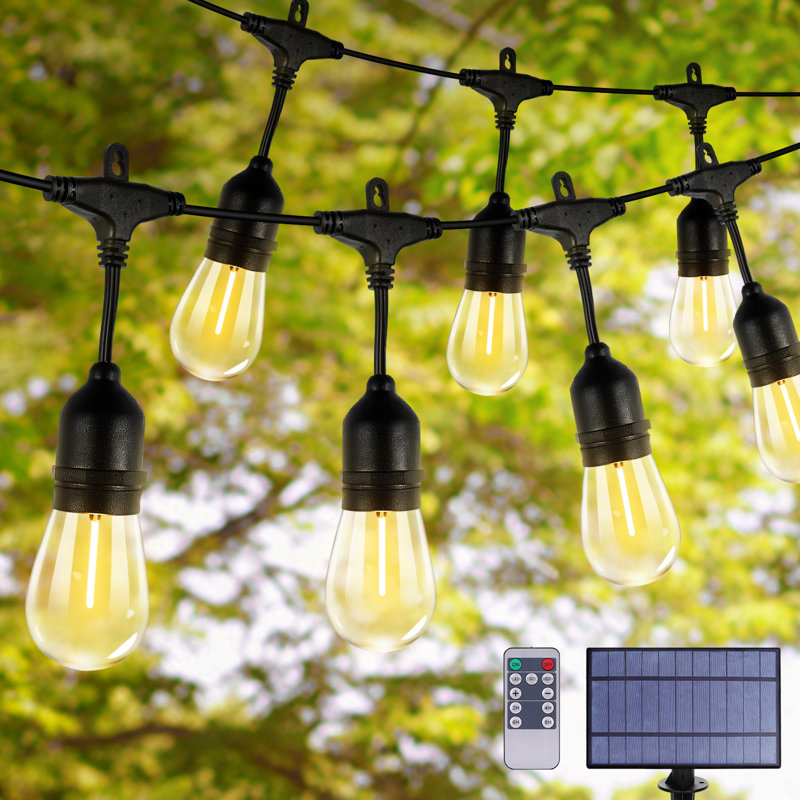 The Holiday Aisle® 420'' Outdoor Solar Powered String Lights Christmas ...