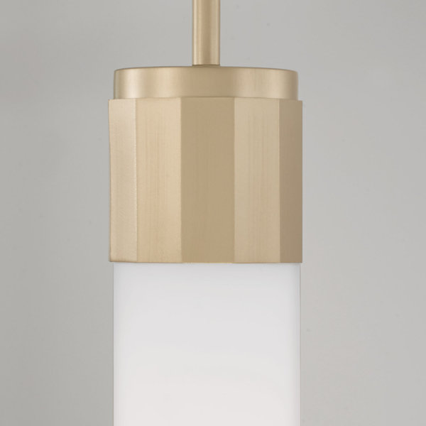 Capital Lighting 3" W X 16.5" H 1-Light Mini Pendant In Soft Gold With ...