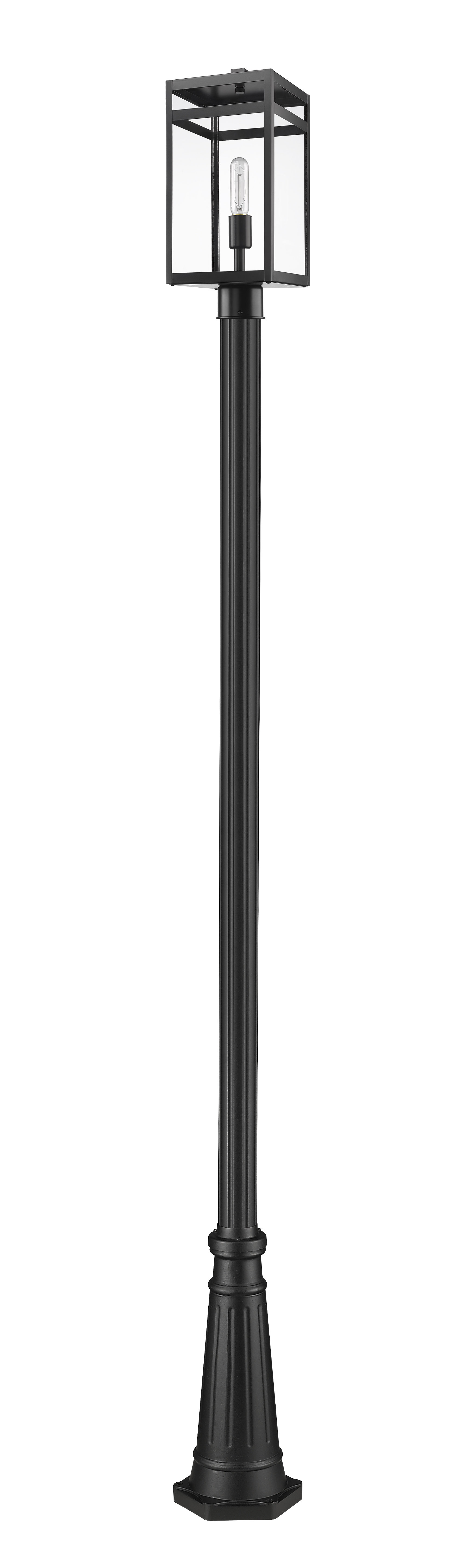 Trent Austin Design® Sylmar Black 1 -Light Hardwired Lamp Post (Full ...