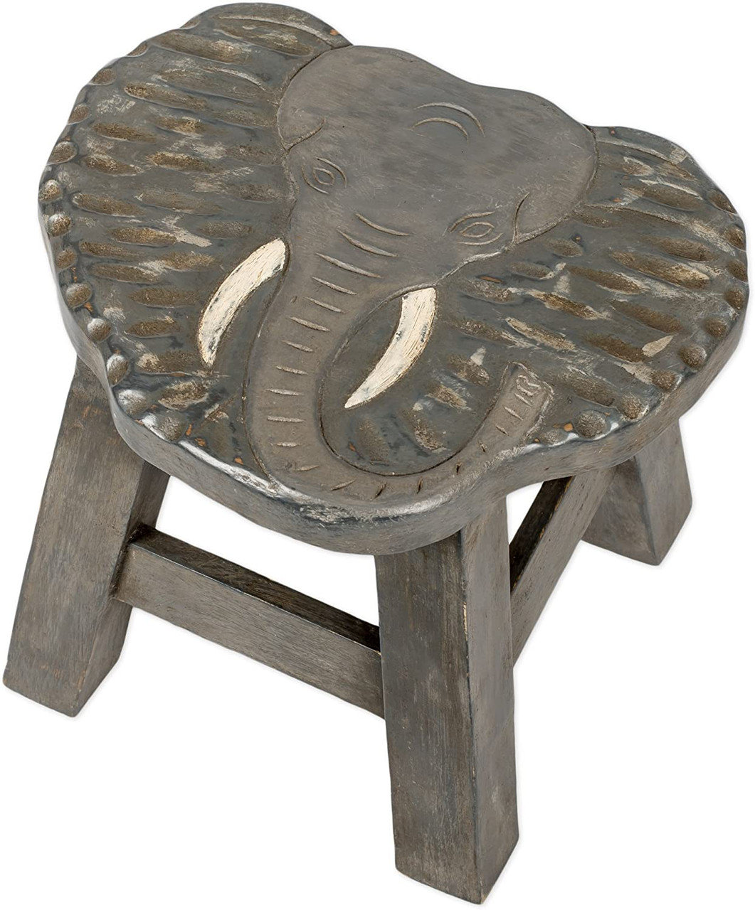 Indigo Safari Mayna Gray Animals Step Stool | Wayfair