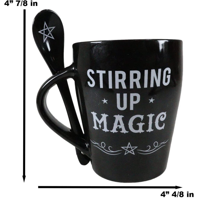 Trinx Wicca Gothic Alchemy Witchcraft Divinity Porcelain Mug And Spoon ...