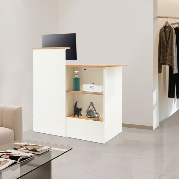 Wrought Studio™ Modern Reception Desk, Reception Counter, Modern ...