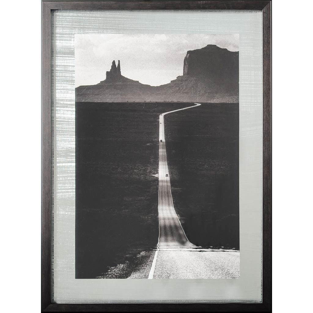 Foundry Select Desert Highway Framed On Paper Print | Wayfair