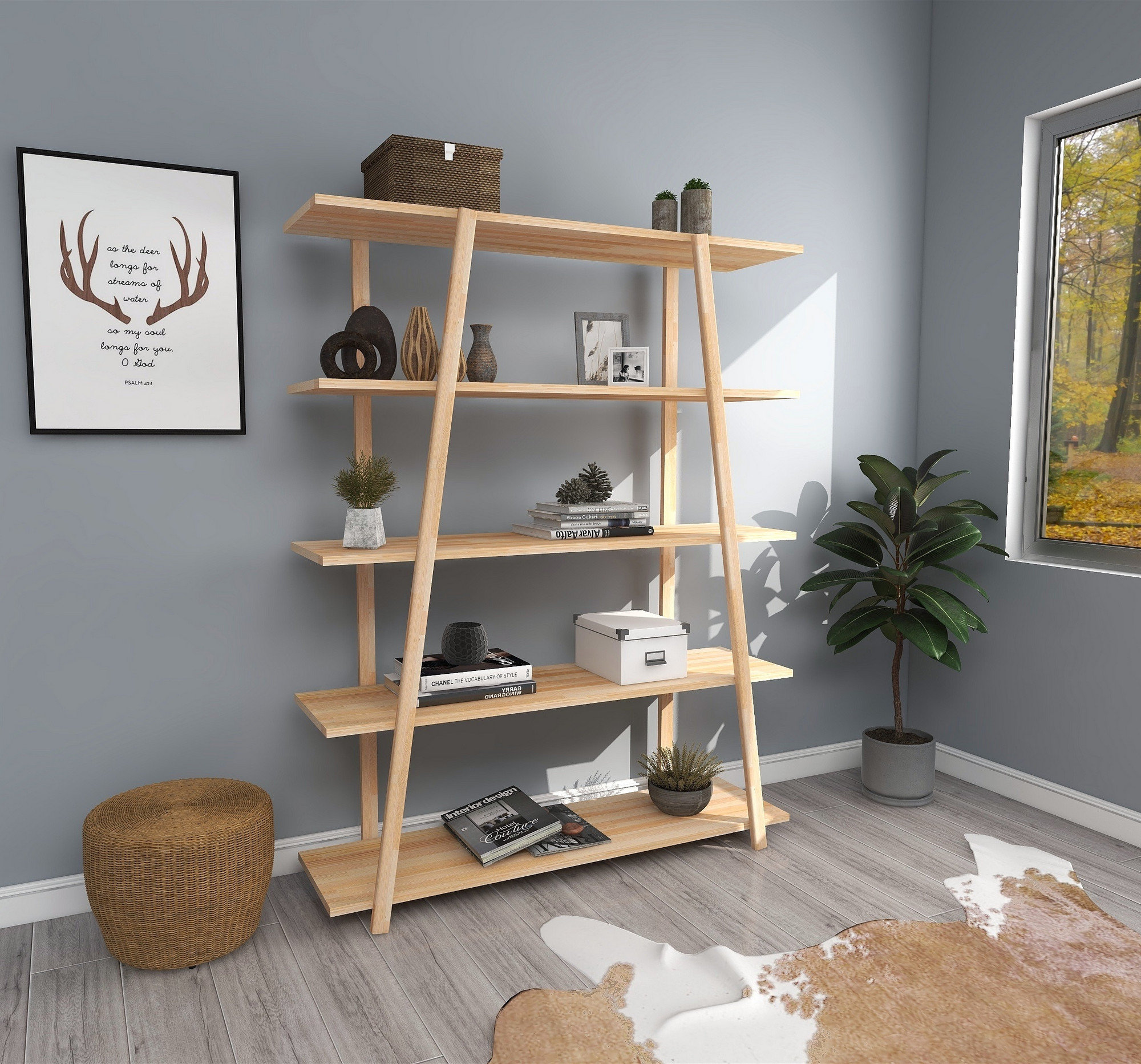 East Urban Home Heinen Solid Wood Etagere Bookcase | Wayfair
