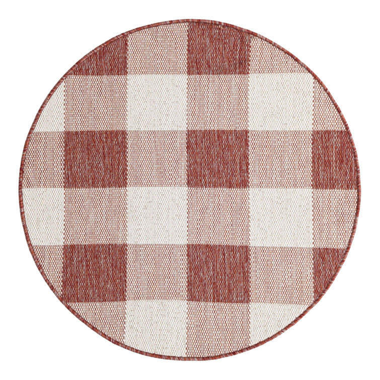 Gracie Oaks Tatasha Gingham Rug & Reviews | Wayfair