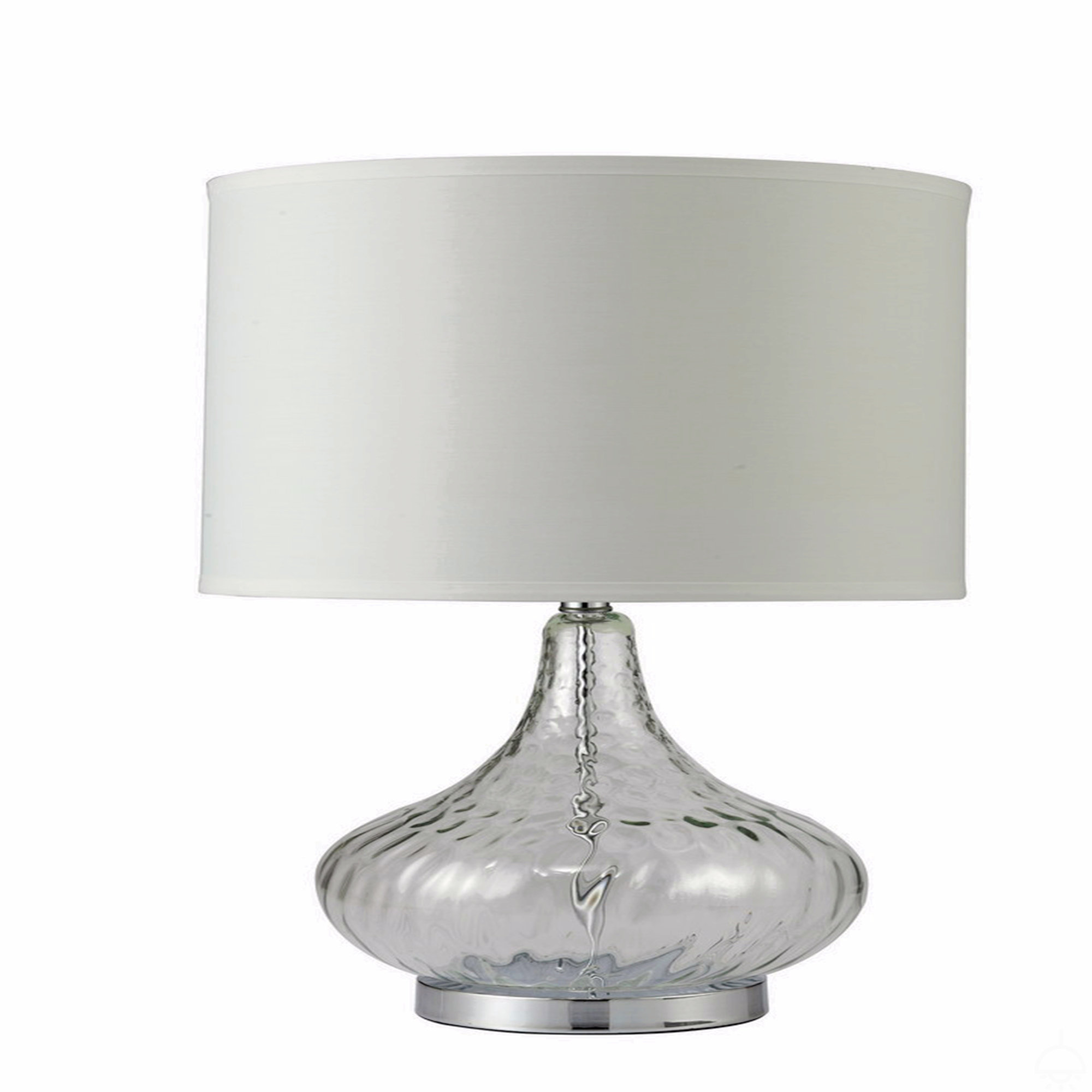Corrigan Studio® 24.5" Tall Glass Table Lamp" Leann", Clear Glass | Wayfair