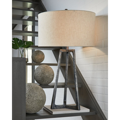 Pewter / Silver Table Lamps You'll Love | Wayfair