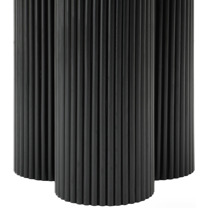 Wrought Studio™ Iskandar 60'' Dining Table Ash Solid Wood Pedestal ...