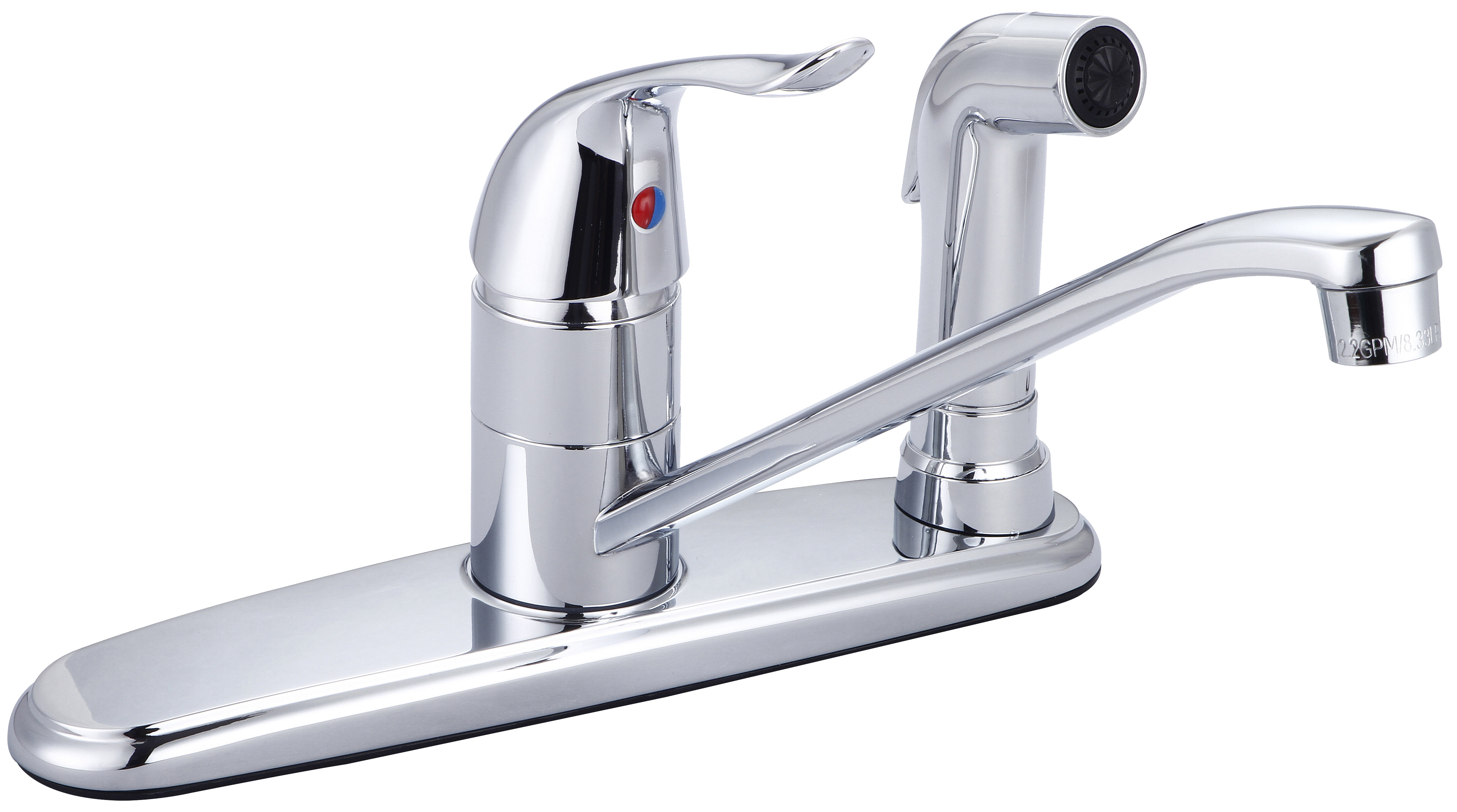 Banner Faucets Single Handle Kitchen Faucet with Side Spray | Wayfair