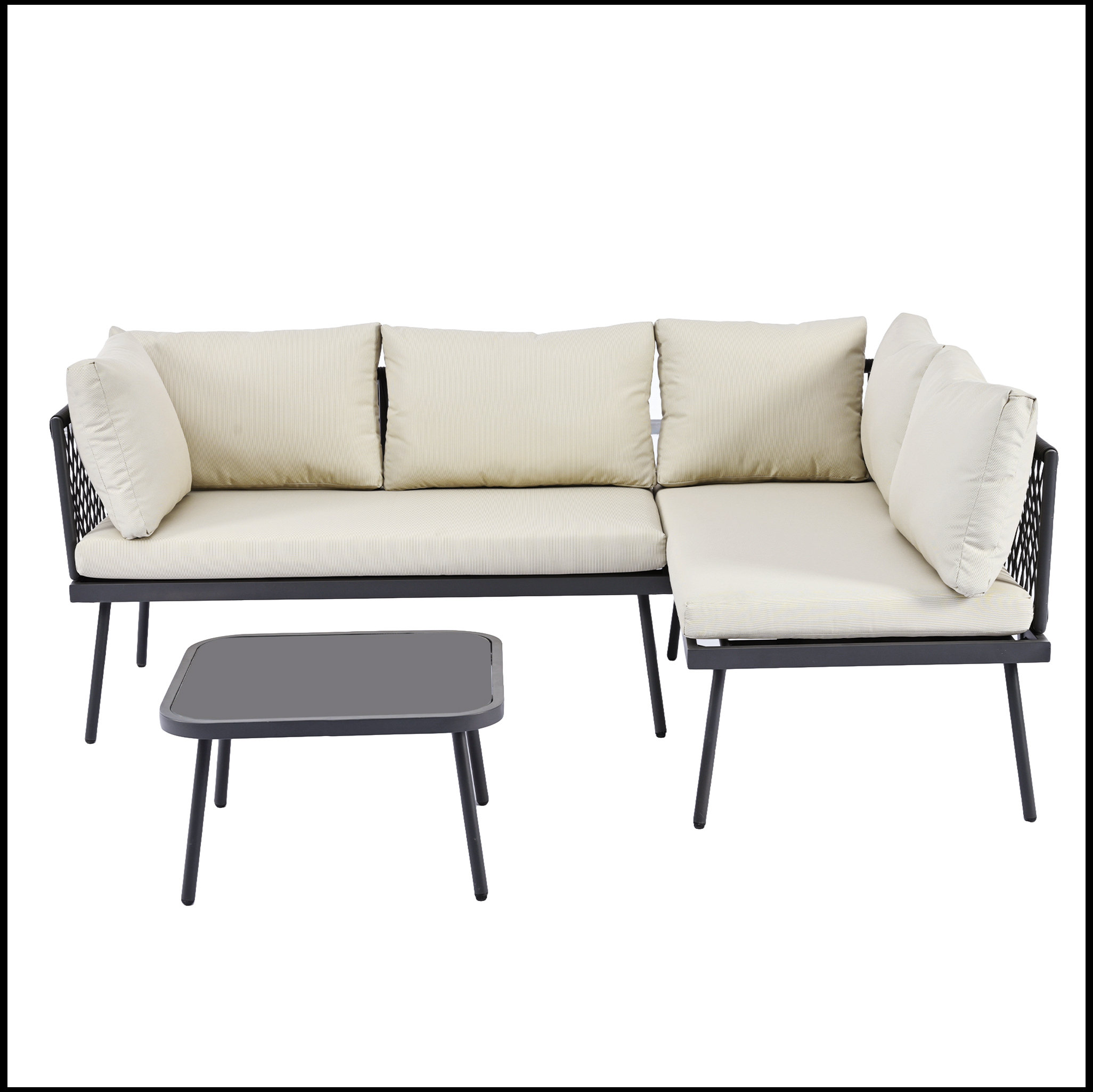 Latitude Run® Laprad 4 - Person Outdoor Seating Group with Cushions ...