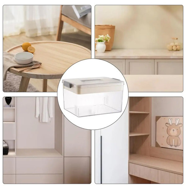 Rebrilliant Multi-Compartment Medicine Storage Box Family First Aid Box ...