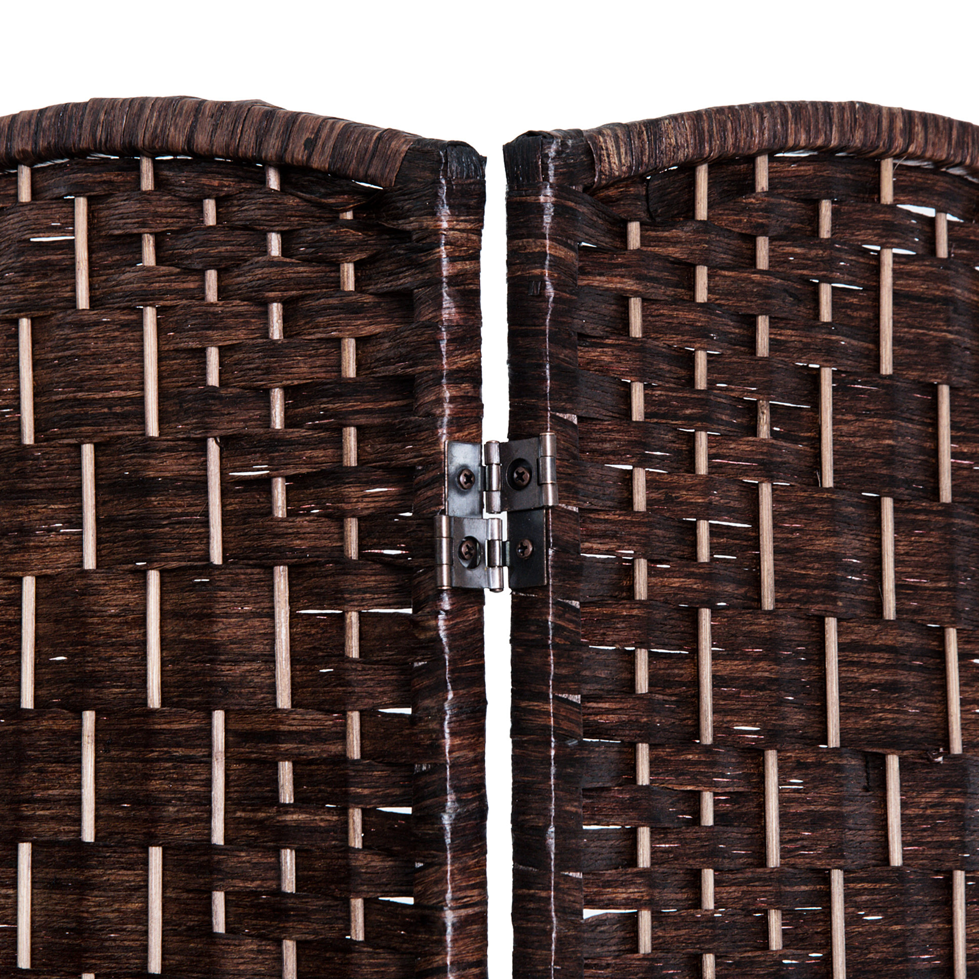 Crafted Palm Privacy Screen - Brown Weave. Stylish Partition For ...