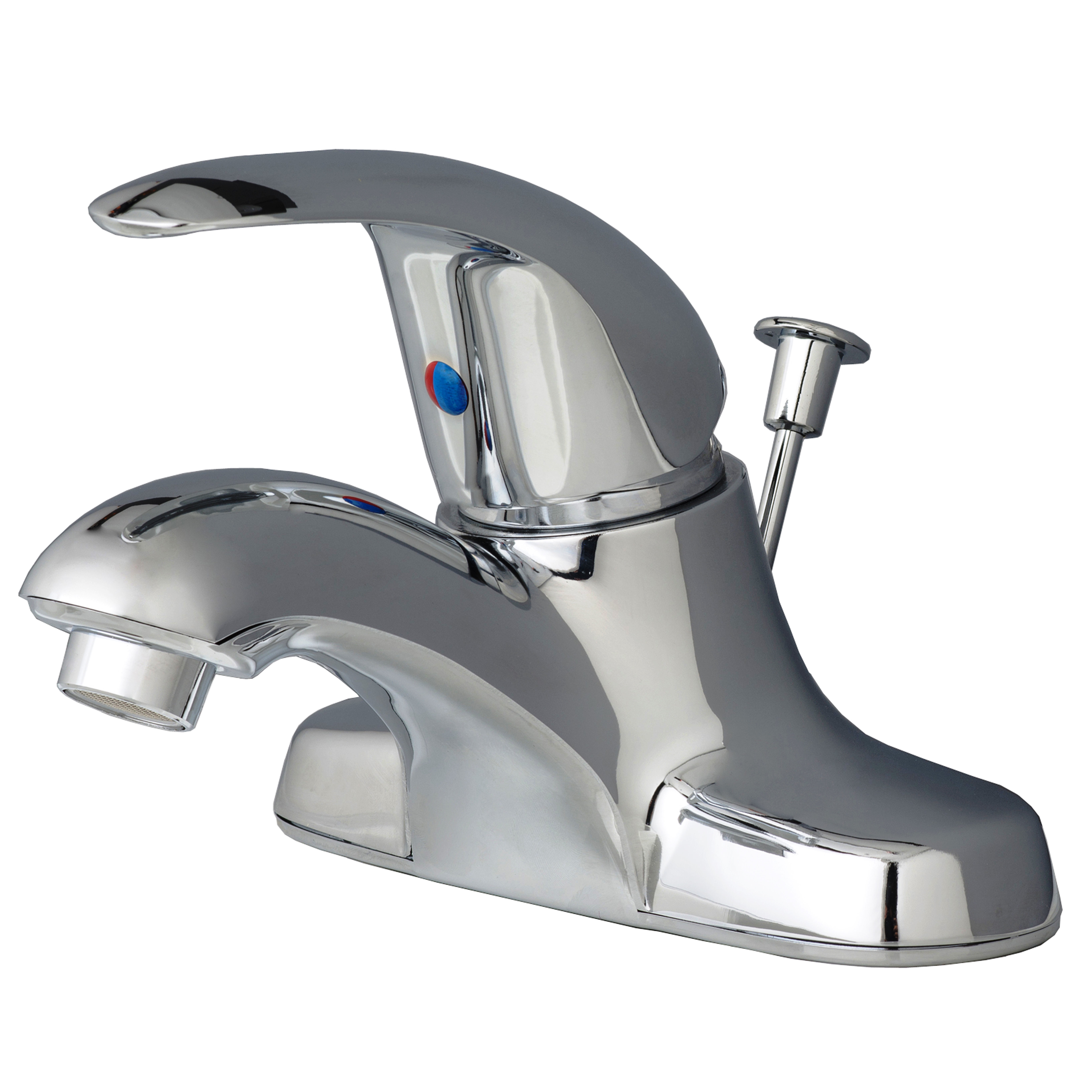Laguna Brass Robinet de salle de bain à poignée simple avec drain et ...