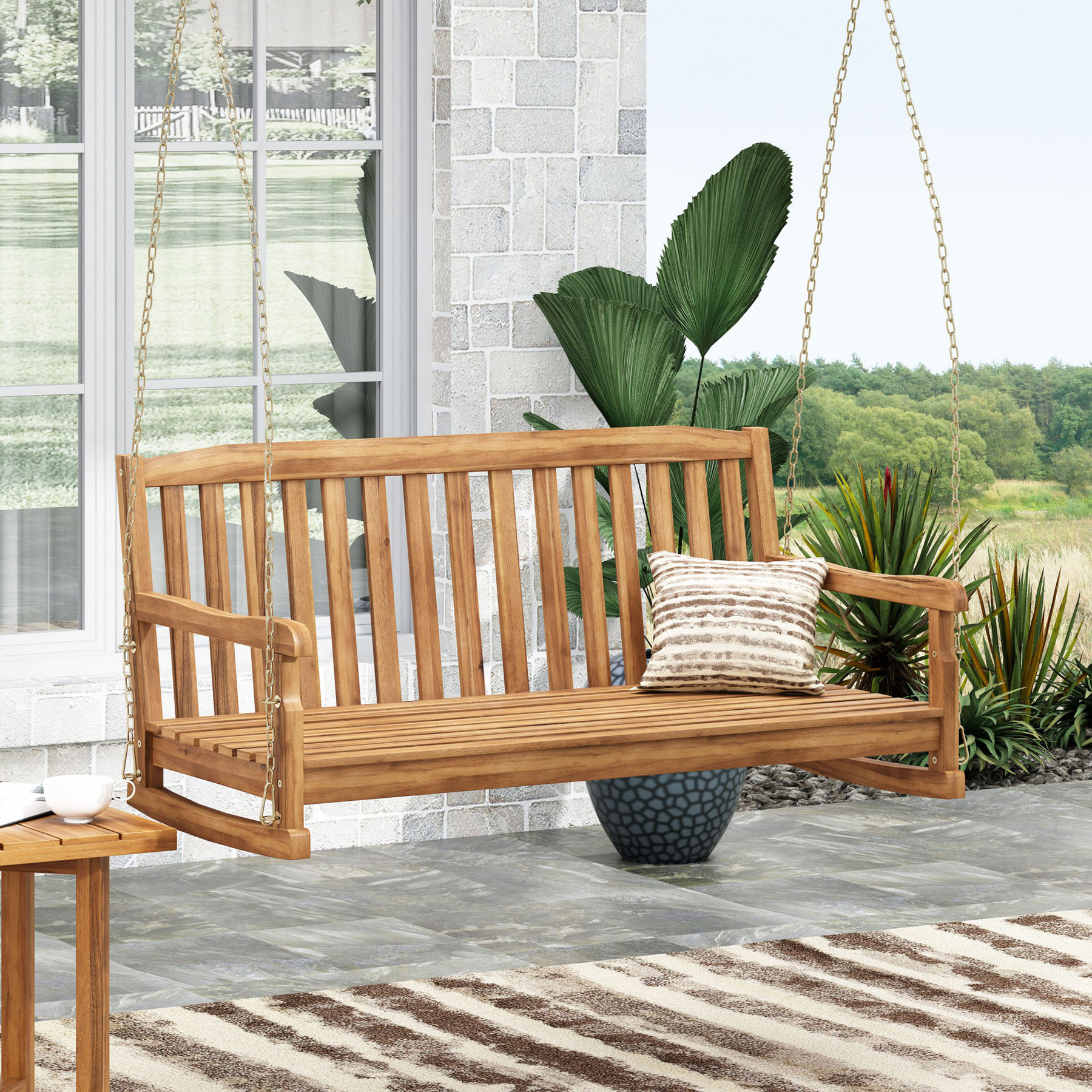 Lark Manor Asusena Porch Swing & Reviews - Wayfair Canada