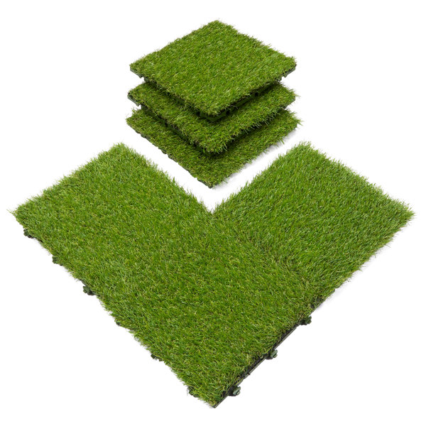Ottomanson Evergreen Artificial Interlocking Turf & Reviews | Wayfair