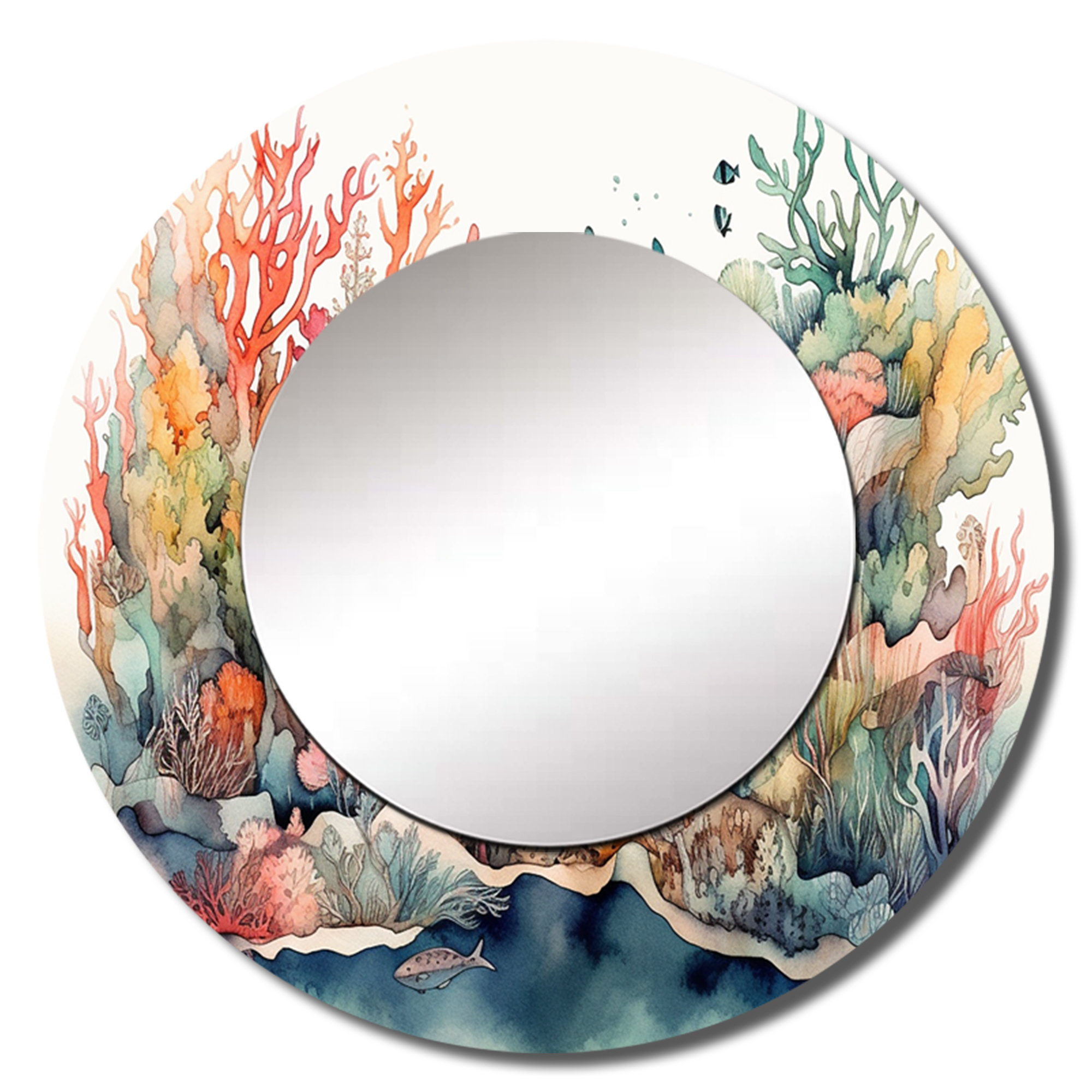 East Urban Home Pollyanne Vibrant Coral Reef II - Beach Decorative Wall ...