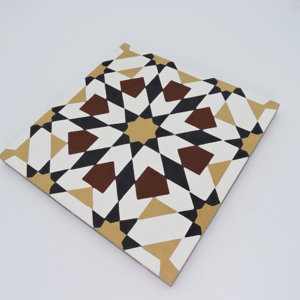 Moroccan Mosaic Massa 8" x 8" Cement Patterned Wall & Floor Tile | Perigold