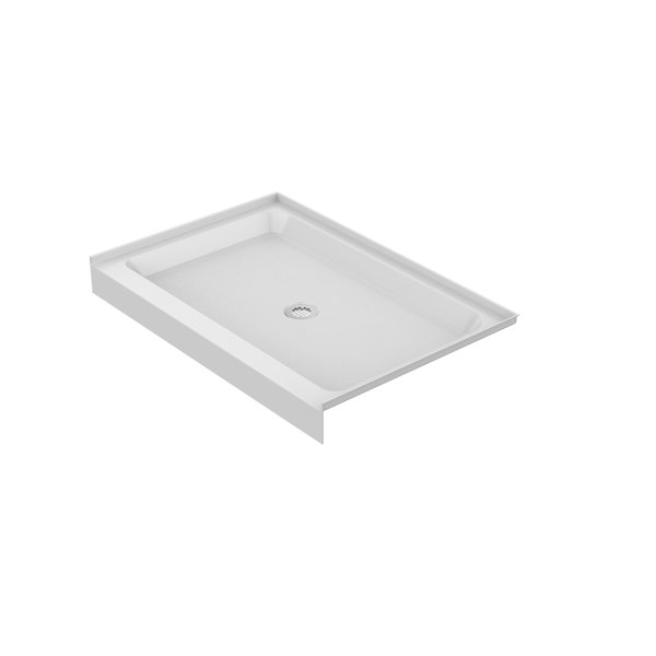 Glasstyle 48'' x 32'' Acrylic Shower Base With Center Drain, Glossy and ...