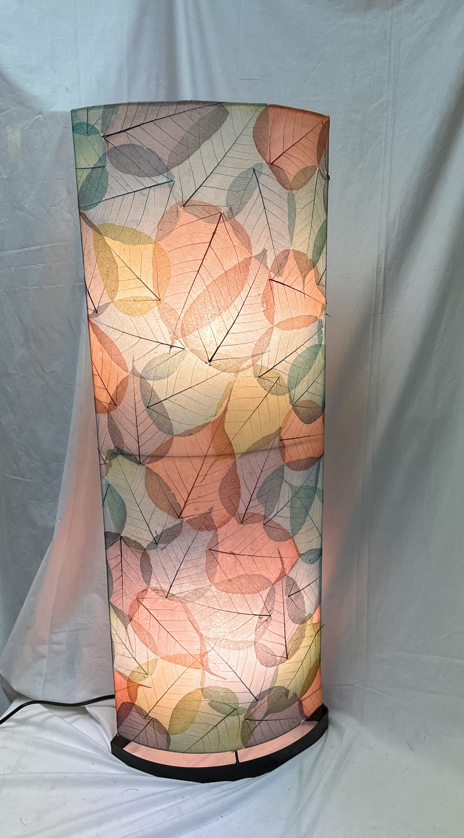Red Barrel Studio® Handmade Multi Color 39" Leaves Column Floor Lamp ...
