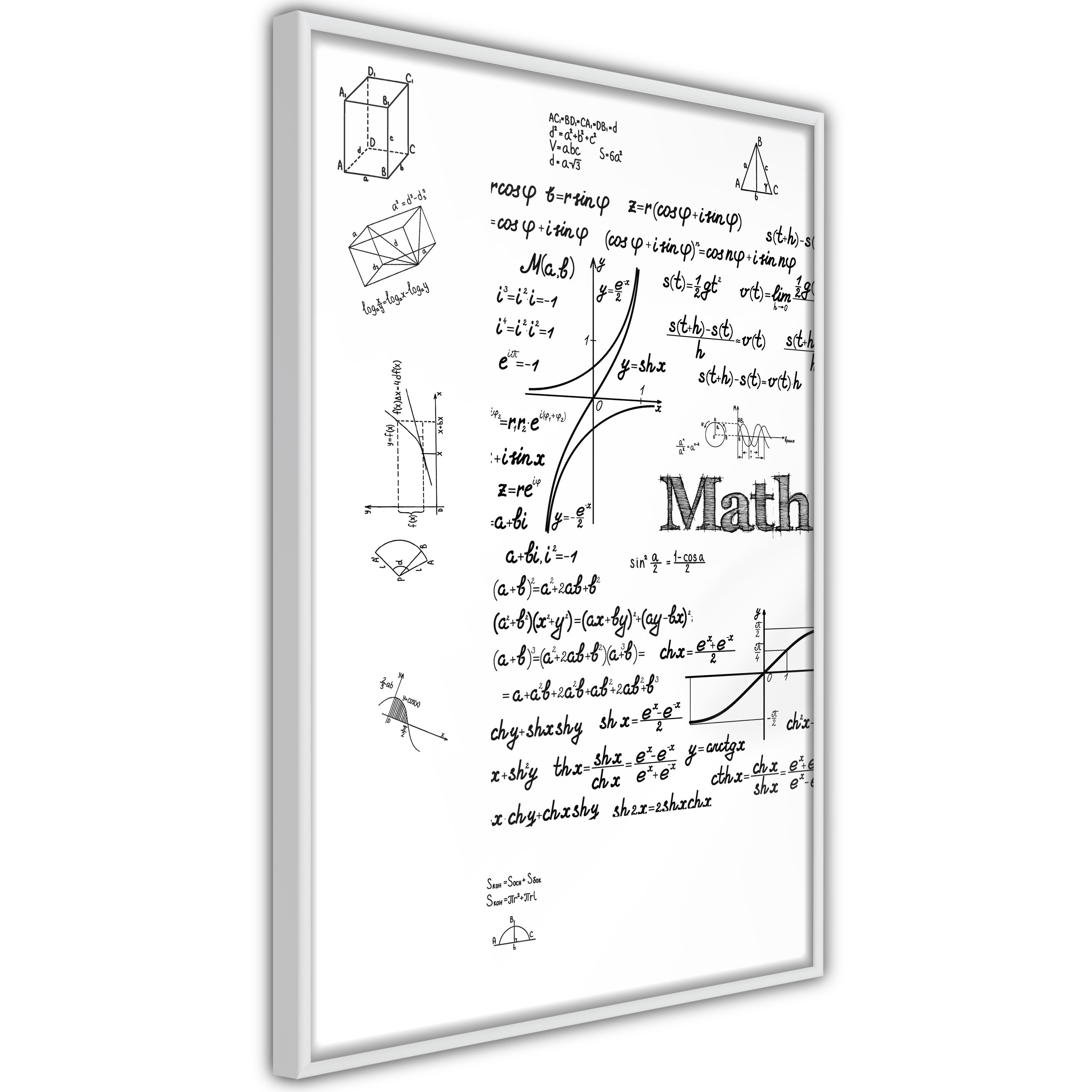 East Urban Home Math Formulas - Single Picture Frame Poster | Wayfair