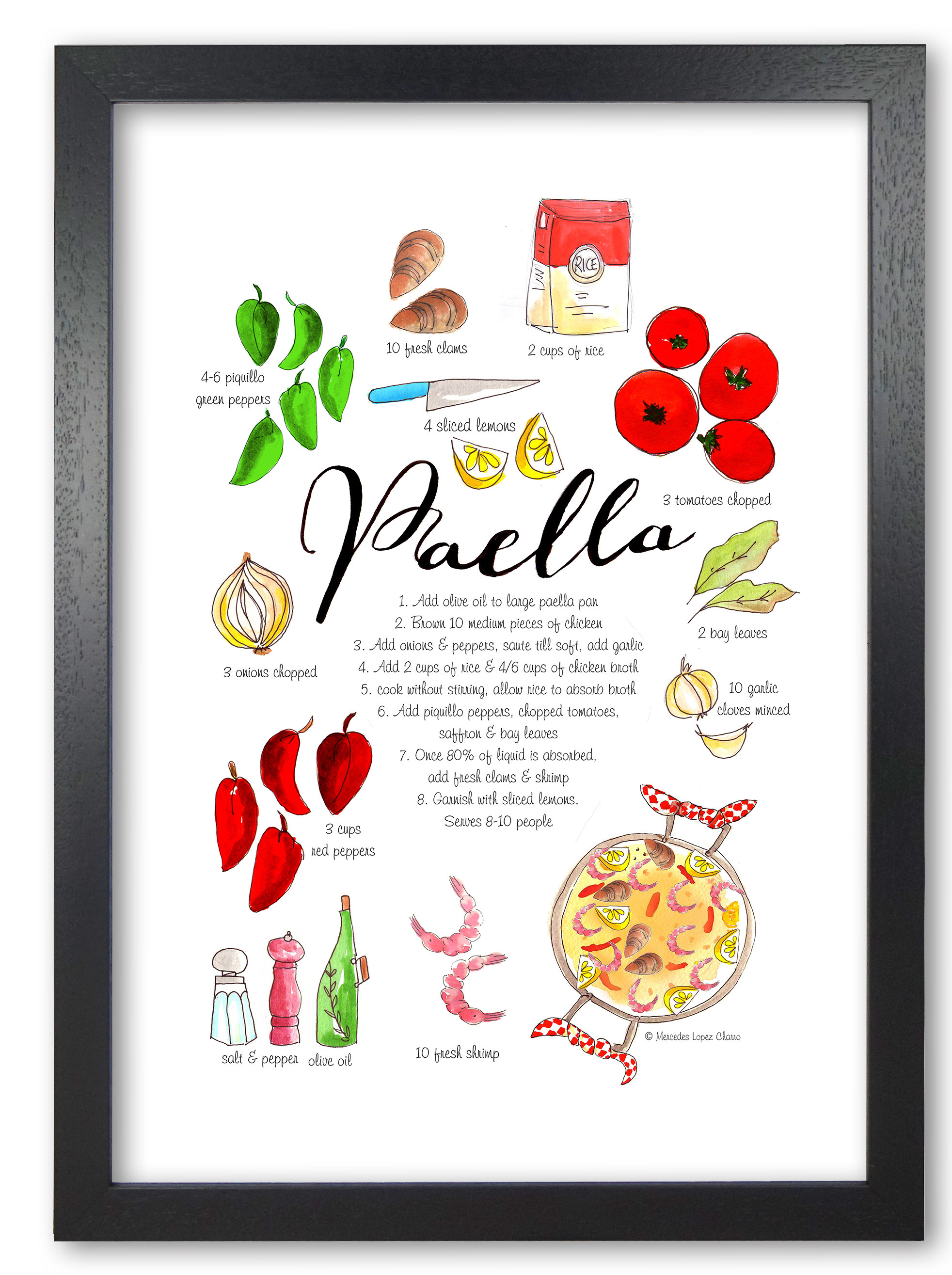 East Urban Home Paella Ingredients Recipe - Print | Wayfair.co.uk