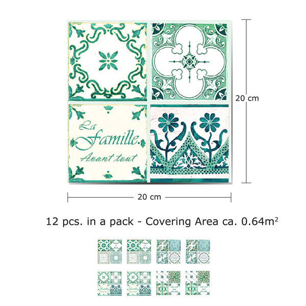 Walplus 8" x 8" Vinyl Peel & Stick Field Tile - Wayfair Canada