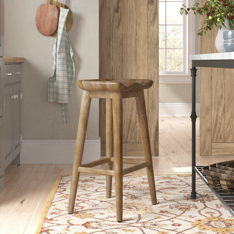 Birch Lane™ Gretchen Solid Wood Bar Stool & Reviews | Wayfair