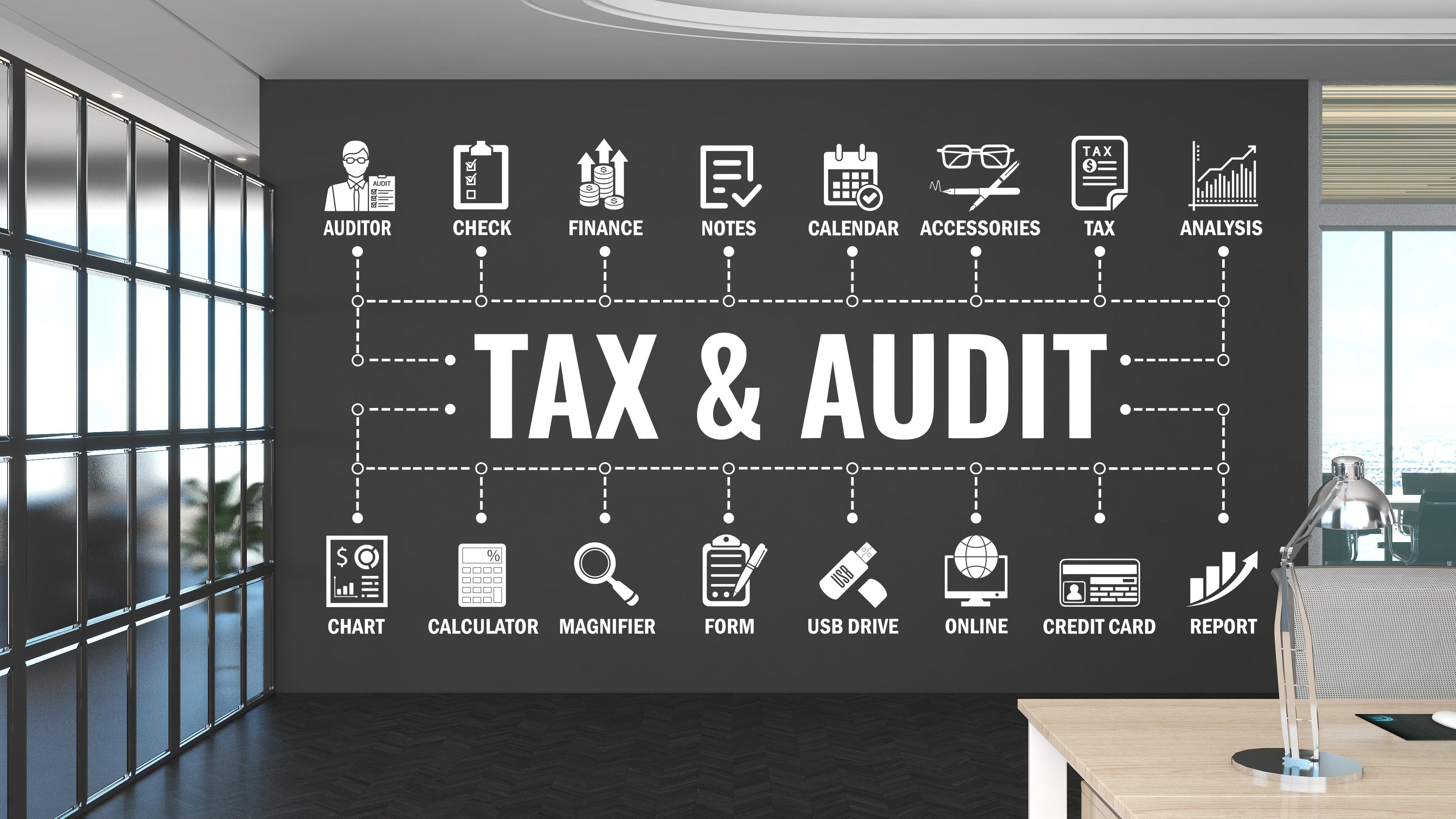 Hokku Designs Tax Audit Office Wall Decor Office Wall Decal Finance ...