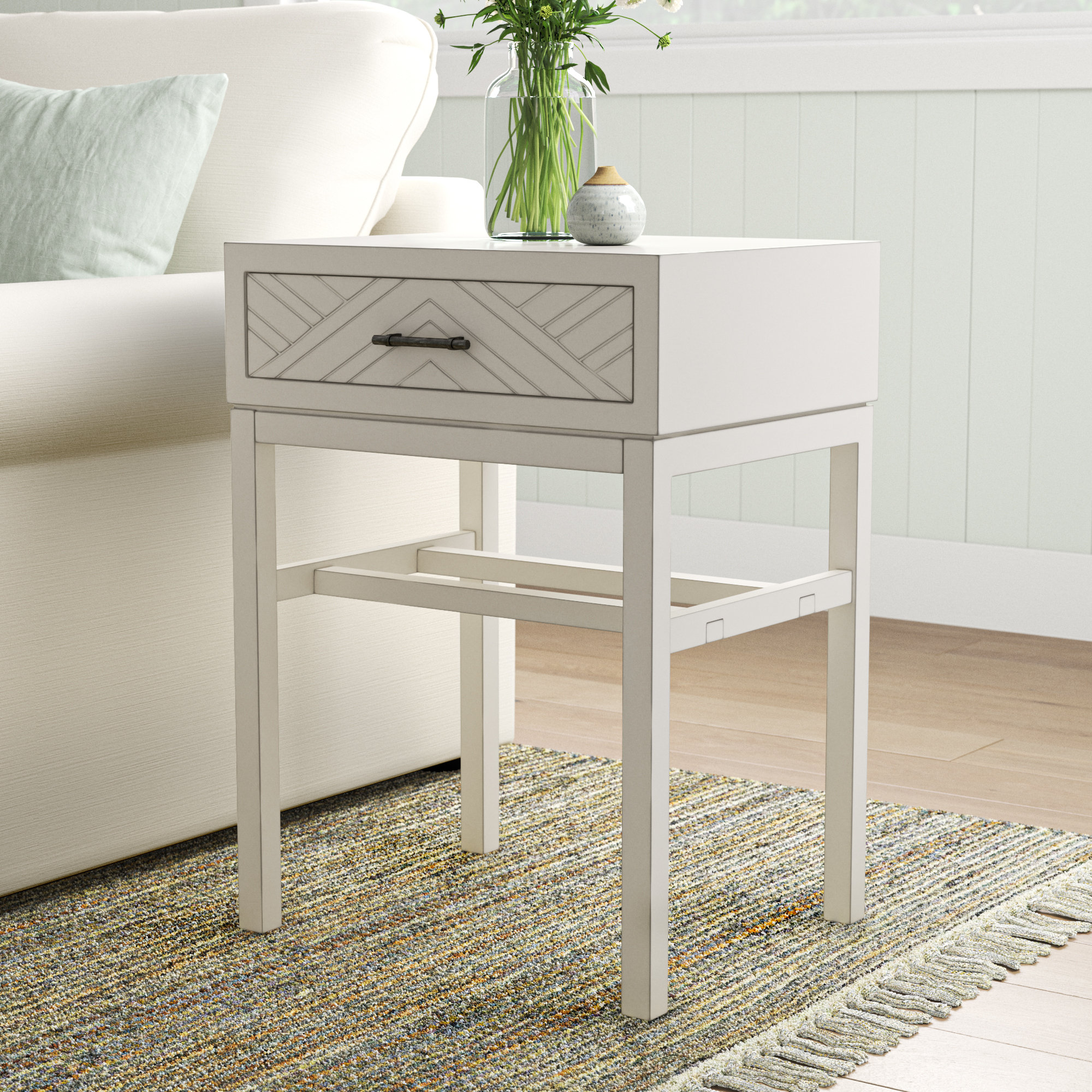 Sand & Stable™ Peters Solid Wood End Table with Storage & Reviews ...