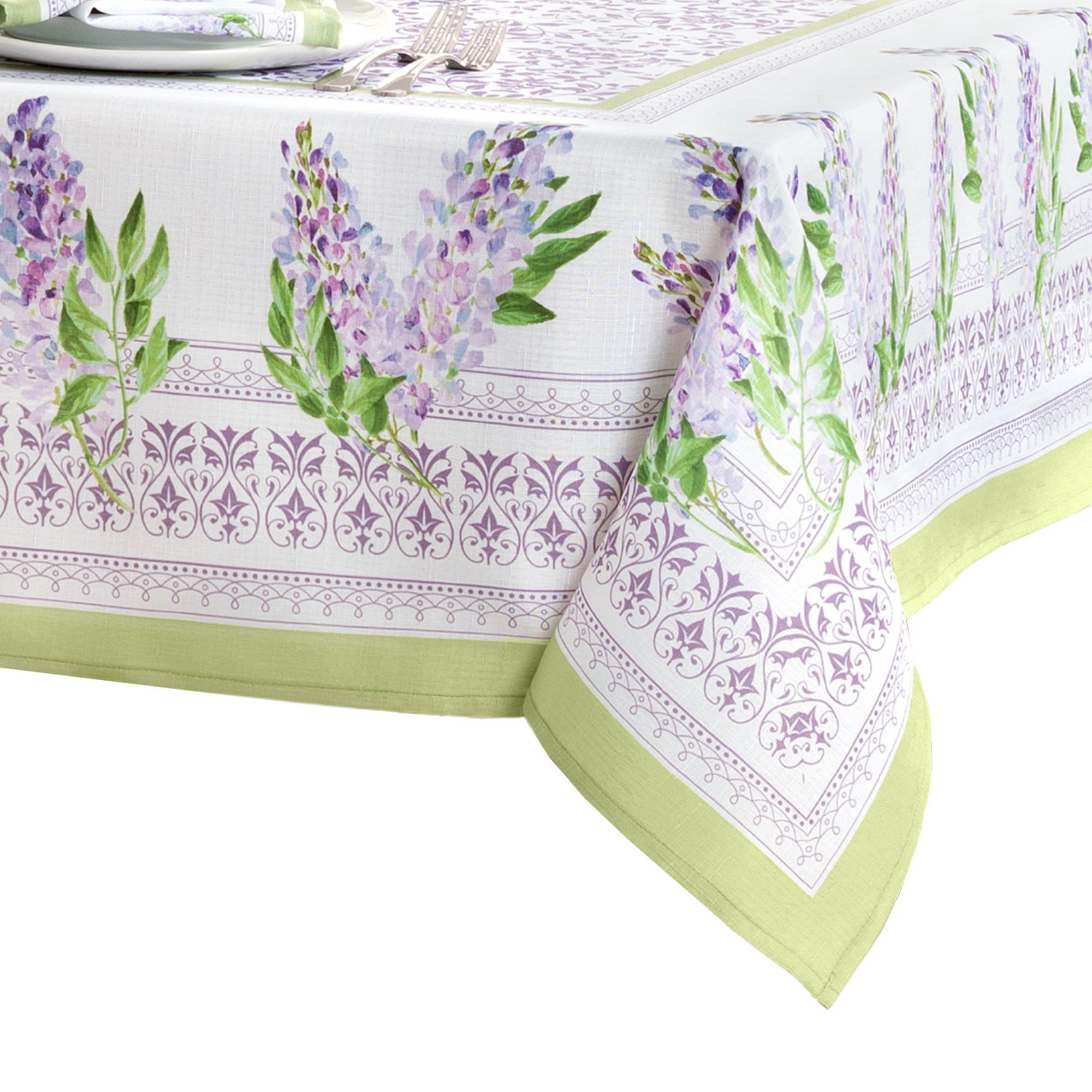 Winston Porter Shonnard Lilac Garden Floral Spring Rectangle Tablecloth ...