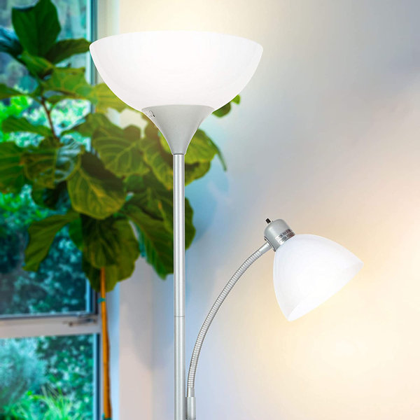 Brightech Dome Plus 72 in. Industrial 2-Light 3-Way Dimming LED Floor ...