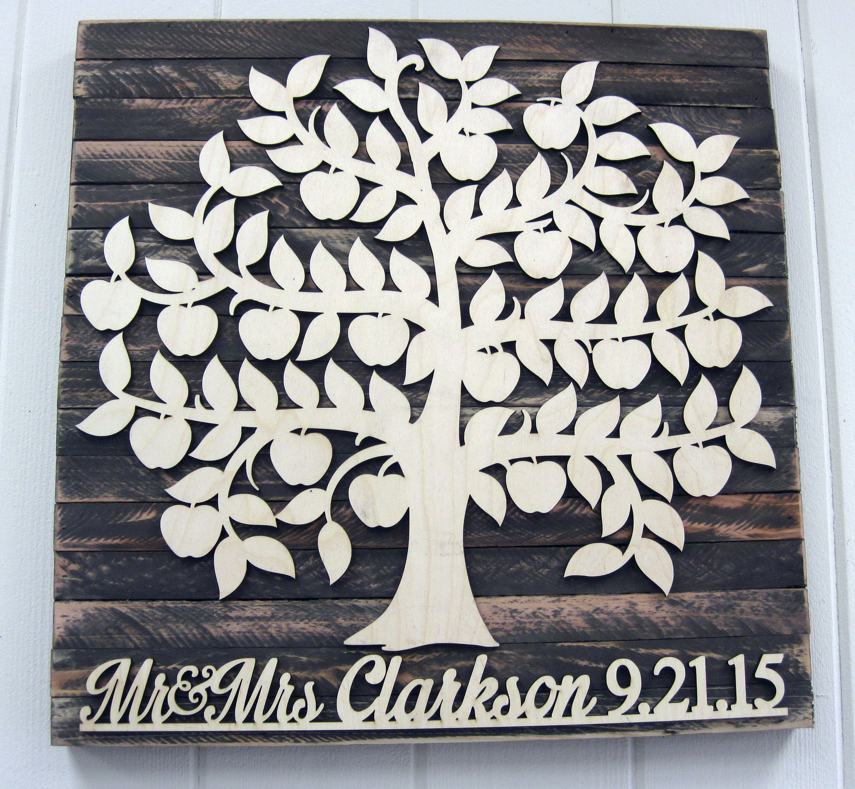 aMonogramArtUnlimited Personalized Wedding Guest Book Tree | Wayfair