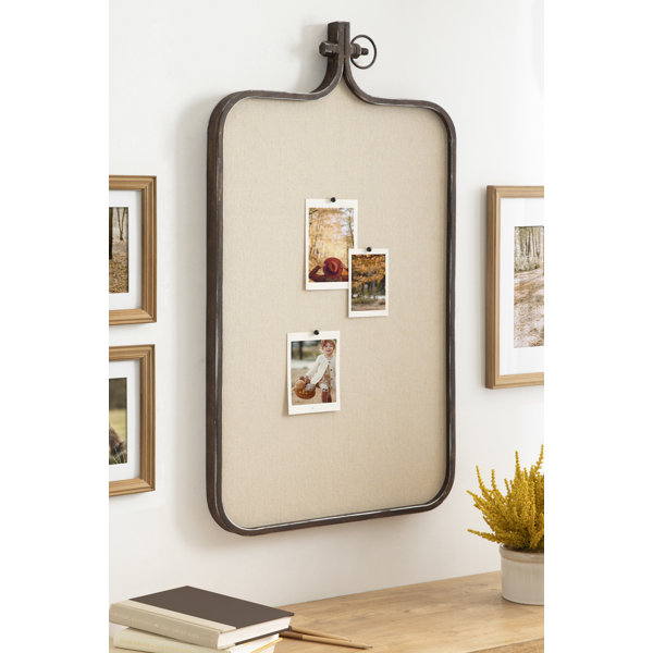 Red Barrel Studio® Yitro Metal Framed Fabric Pinboard 20X35 Bronze ...