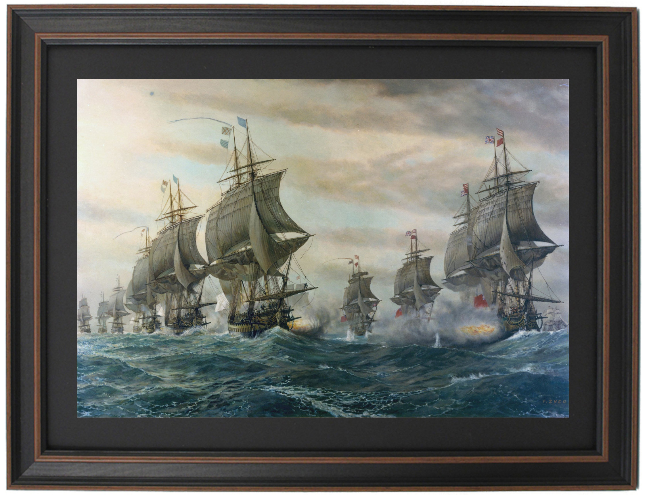 Breakwater Bay Battle of the Chesapeake by V. Zveg | Framed Print | Wayfair