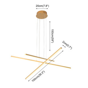 Ivy Bronx Maritza 3-Light LED Modern Chandelier Line Pendant Light ...