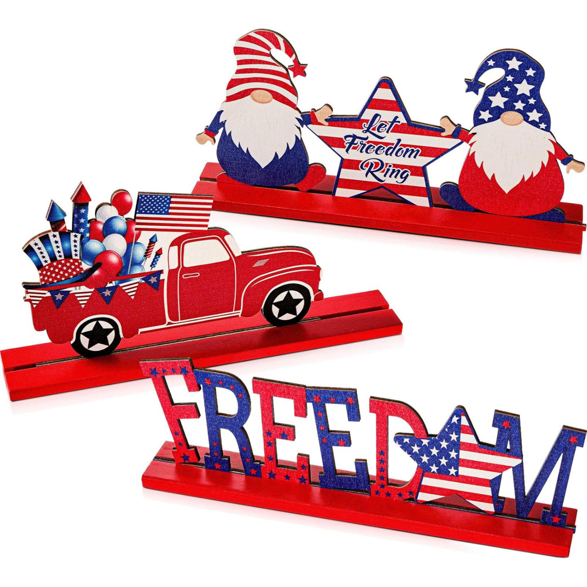 The Holiday Aisle® 3 Pieces 4Th Of July Table Decorations Memorial Day ...