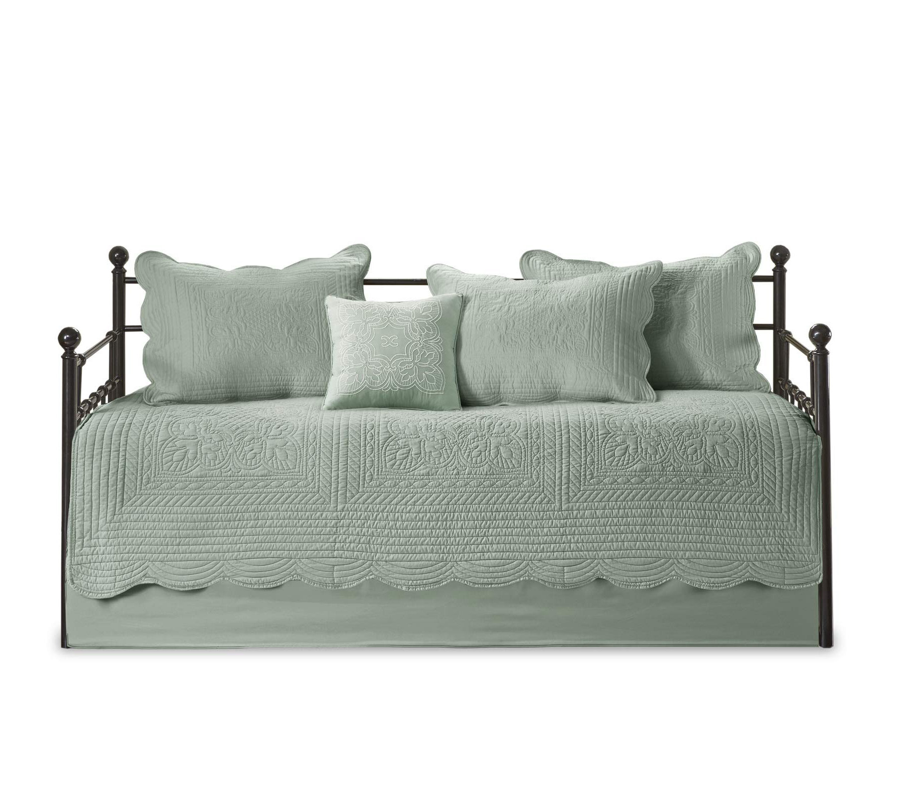 EFIVEX 6-piece All Season Daybed Cover Set Damask Quilted Cover for ...