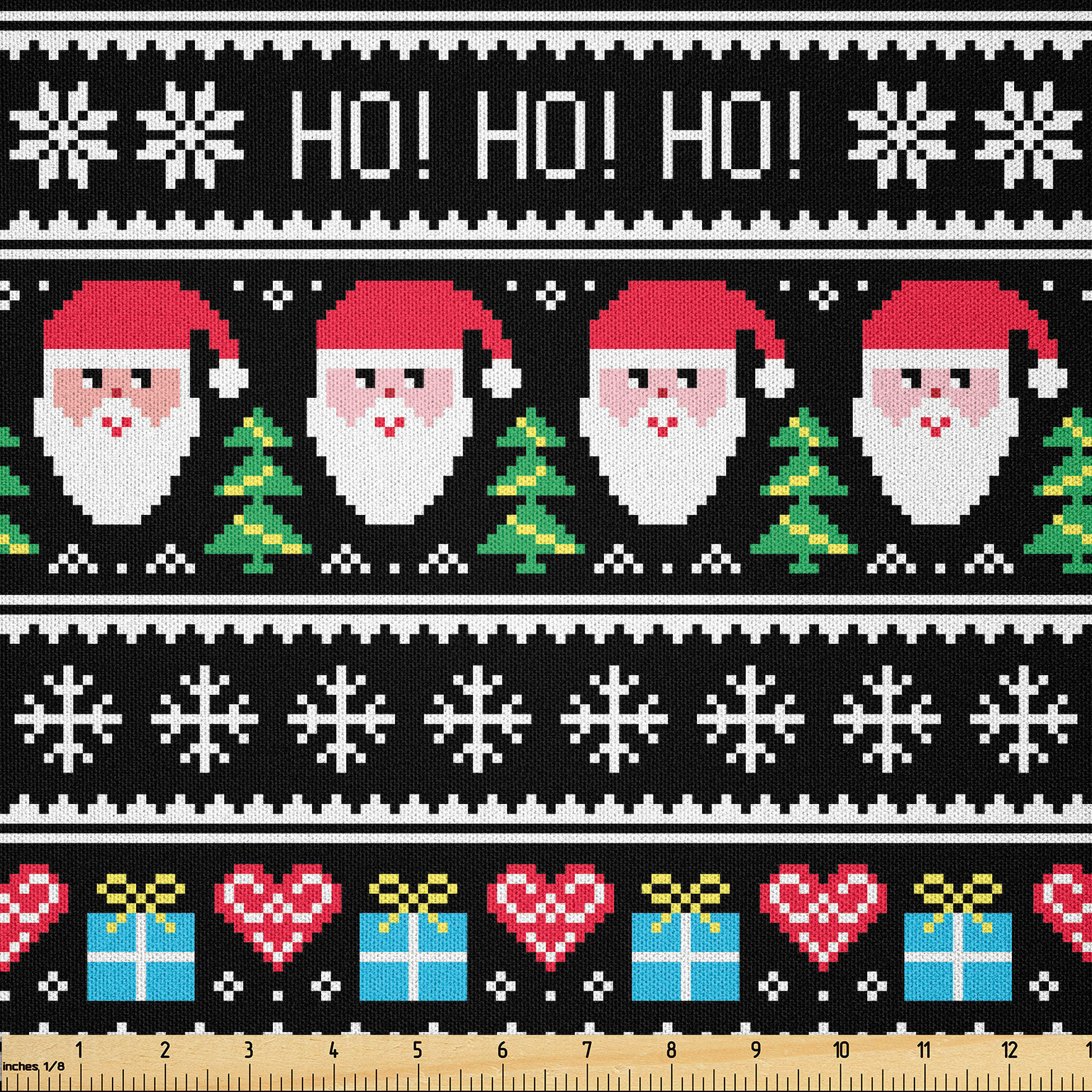 The Seasonal Aisle Aliciamarie Nordic Retro Borders Fabric | Wayfair.co.uk
